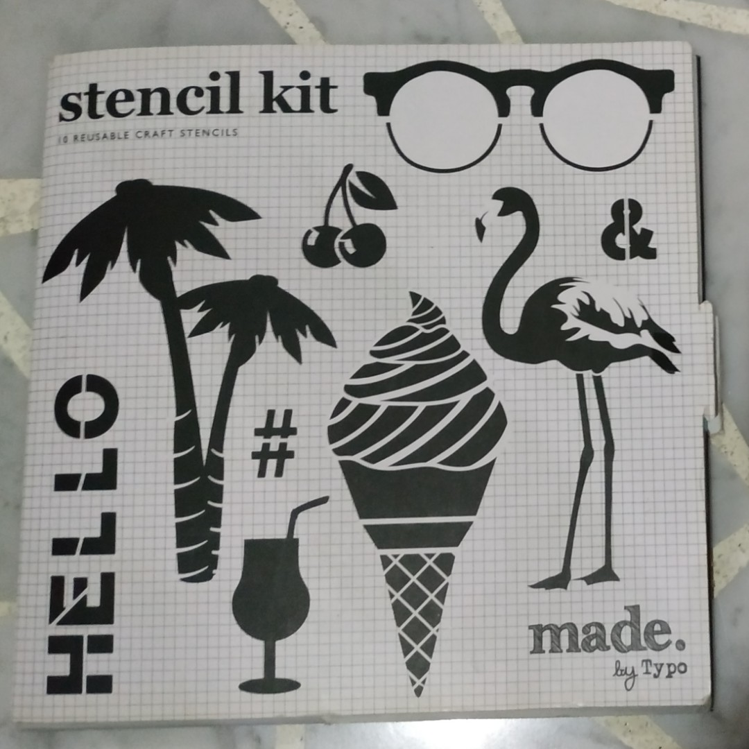 typo Stencil Kit: Holiday, Hobbies & Toys, Stationery & Craft, Craft ...