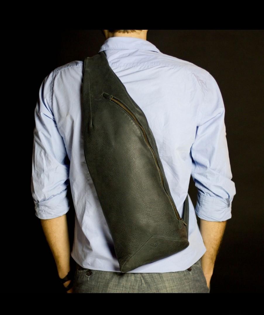 Vortex Shadow Leather Sling Bag, Men's Fashion, Bags, Sling Bags on ...