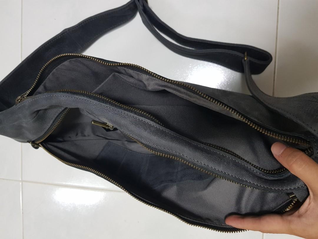 Vortex Shadow Leather Sling Bag, Men's Fashion, Bags, Sling Bags on ...