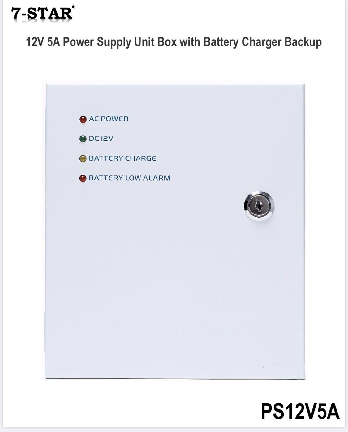 Ebelco 12V/7Ah Rechargeable Battery UPS for:Biometric Door Access ...