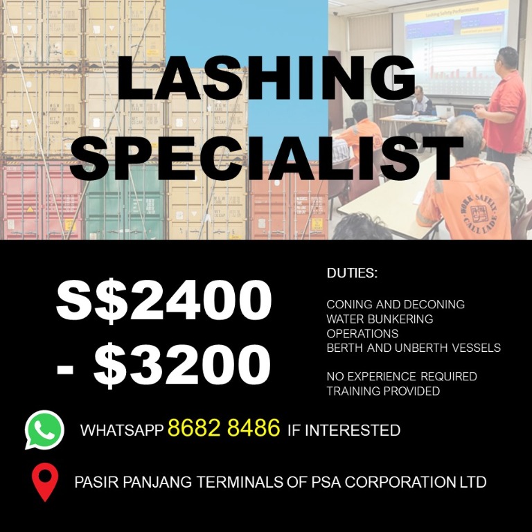 Lashing Specialist - PSA Port Positions Wanted, Jobs, Internships ...