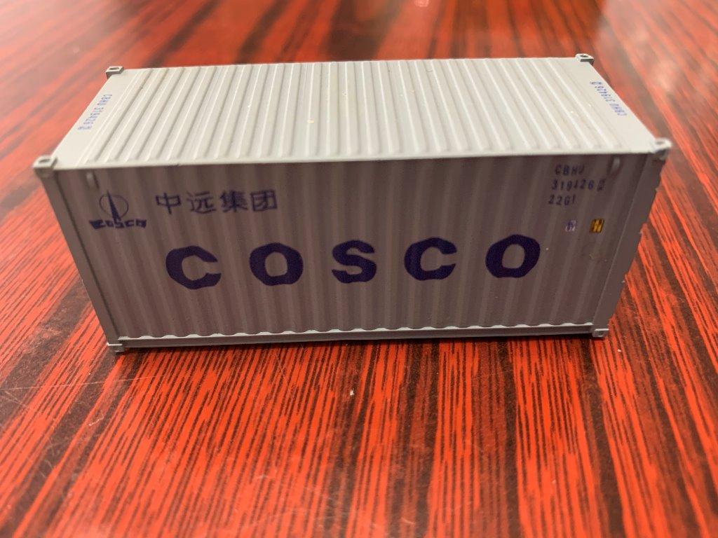 名廠 Walthers HO 20呎 中遠 COSCO 1:87 貨櫃模型, 興趣及遊戲, 玩具 & 遊戲類 - Carousell