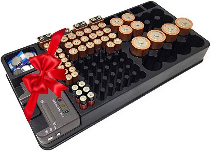 Battery Organizer Storage Case with Tester - Battery Holder Case for up ...