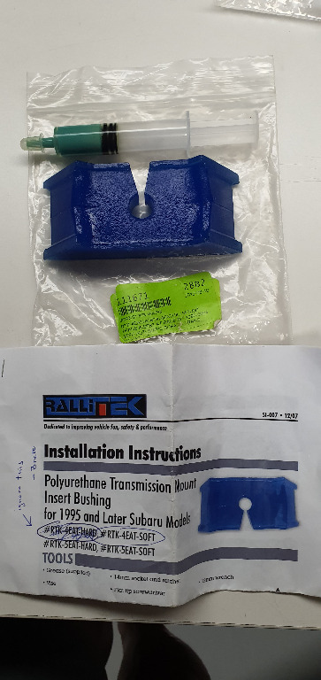 BNIB - RalliTEK 4EAT Transmission Mount Insert Bushing for Subaru, Car ...
