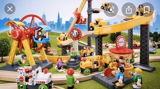 BRIO fun park play set + Ferris wheel+ playground set(no box), Toys ...