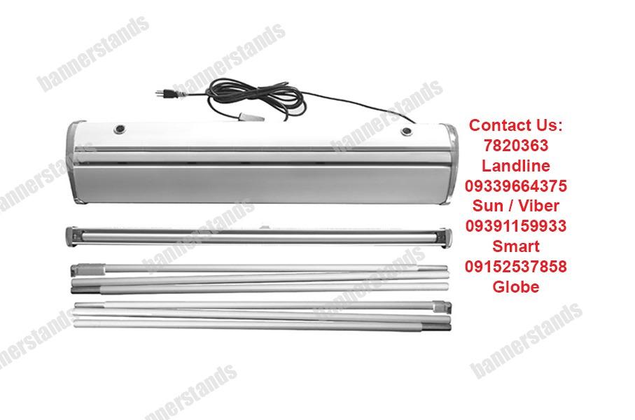 Electric Scrolling Motorized Roll Up Banner Stand Floor Standee Moving ...