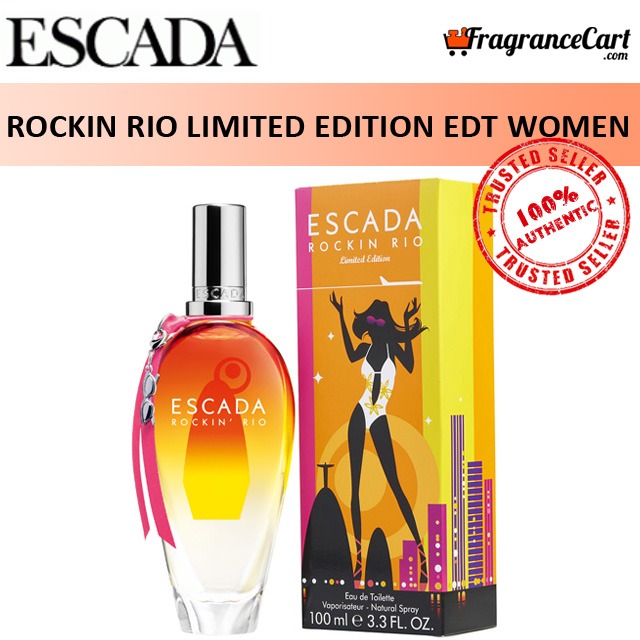 Escada Rockin Rio Limited Edition EDT for Women (100ml) Eau de Toilette ...