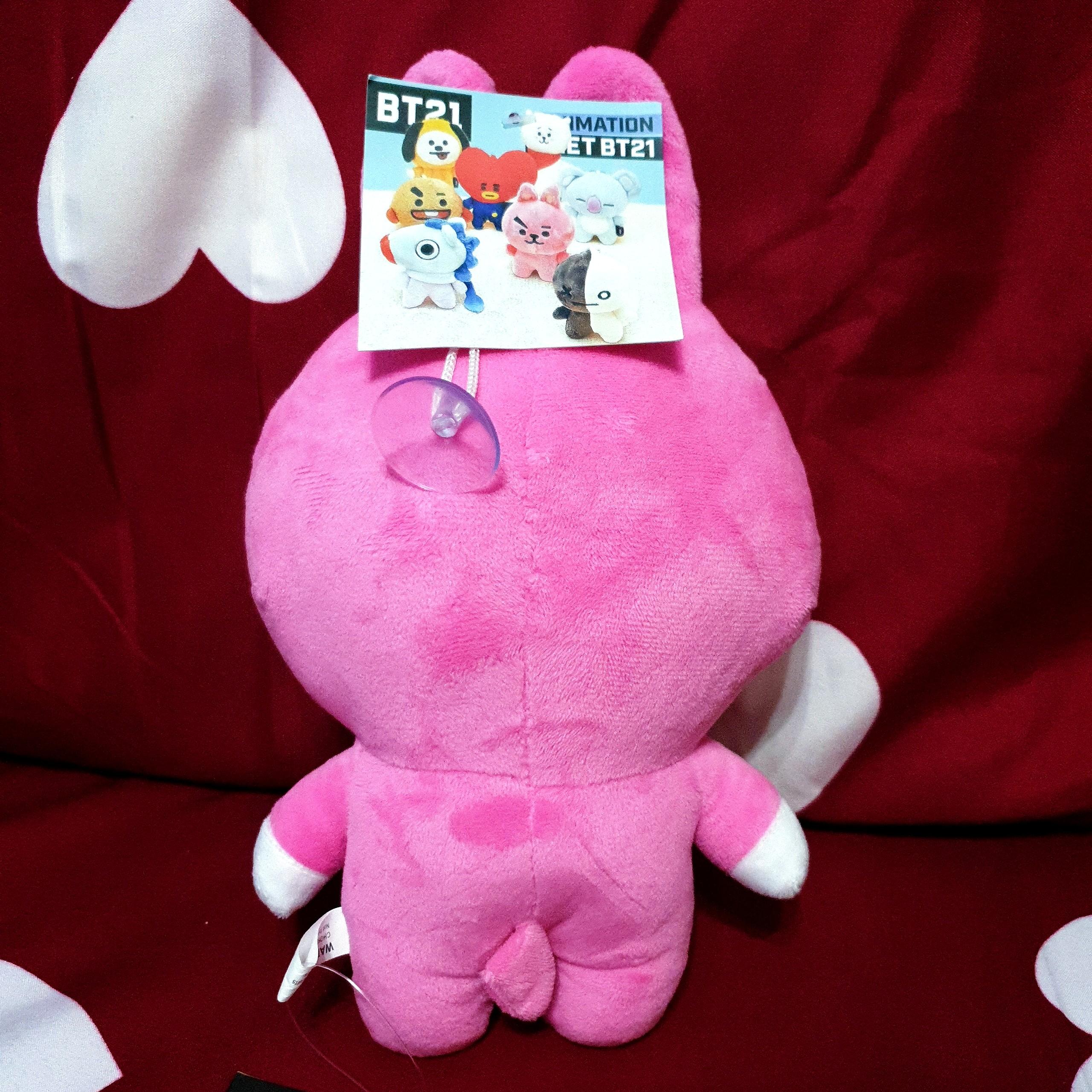 (FREE basic shipping) BTS Line BTS21 Pink Jungkook Rabbit Soft Plush ...