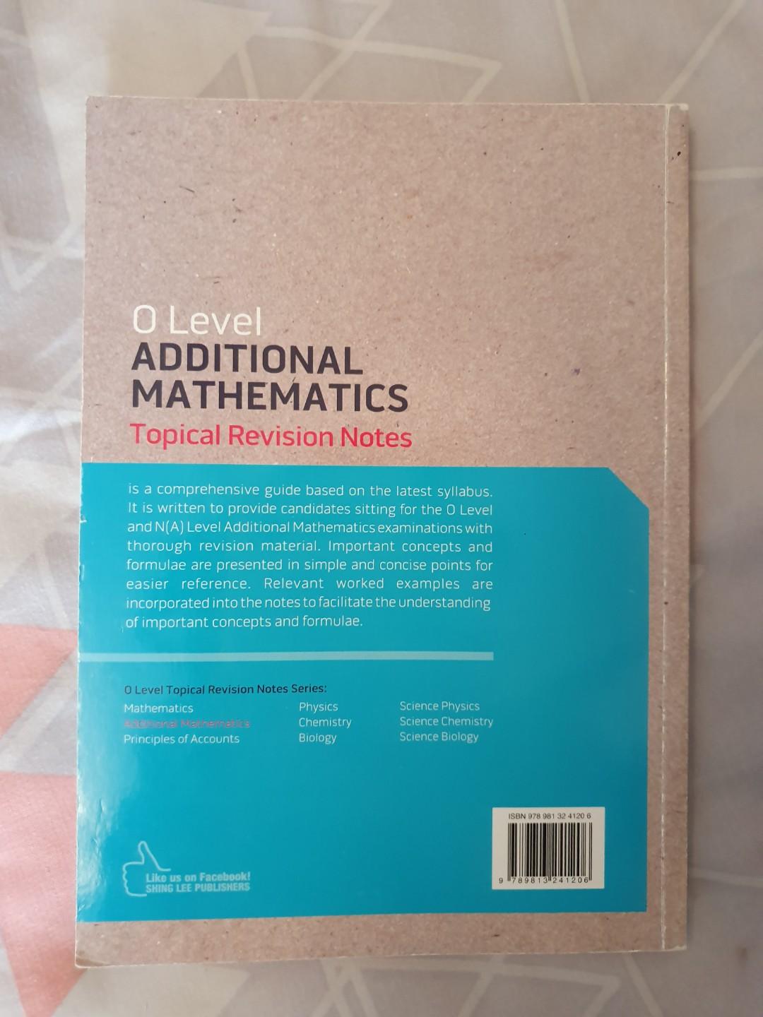 [FREEBIE] A MATH O Level Topical Revision Notes, Hobbies & Toys, Books ...