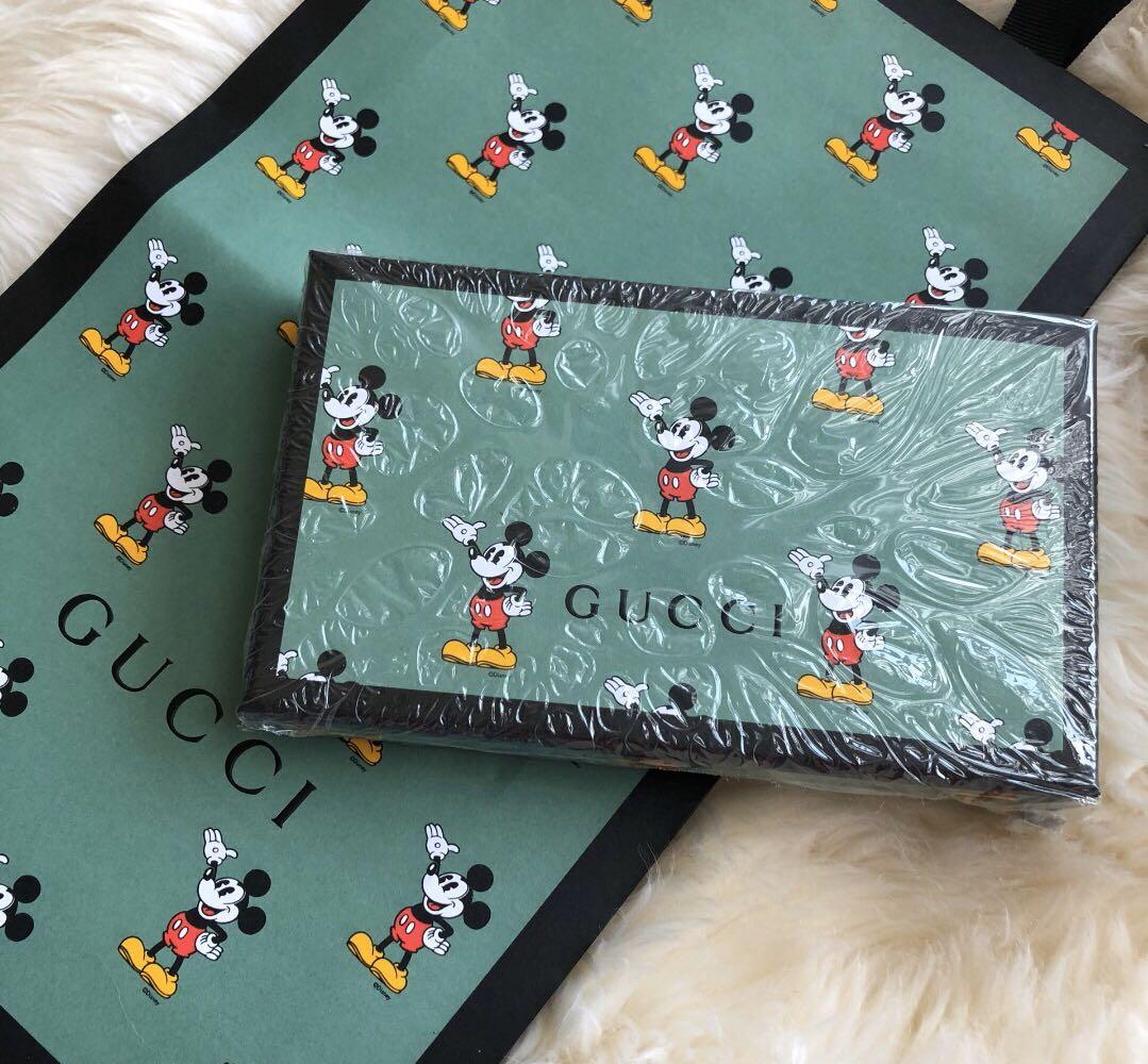 Gucci X Mickey 2020 red packet, Luxury, Accessories on Carousell