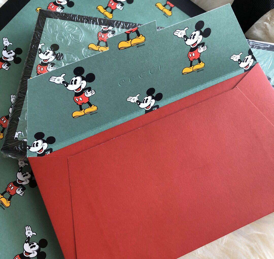 Gucci X Mickey 2020 red packet, Luxury, Accessories on Carousell