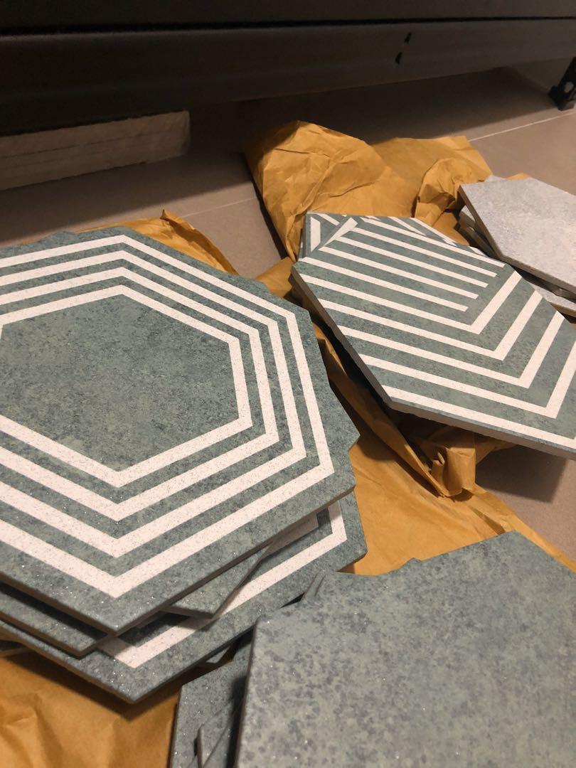 Hafary Hexagon tiles, Furniture & Home Living, Home Decor, Wall Decor ...