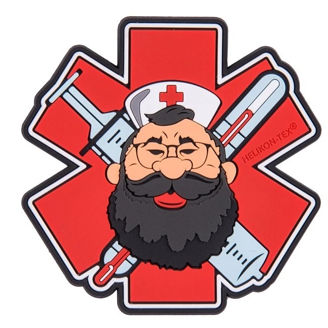 HELIKON-TEX "BEARDMAN MEDIC" PATCH - PVC - RED, Health & Nutrition ...