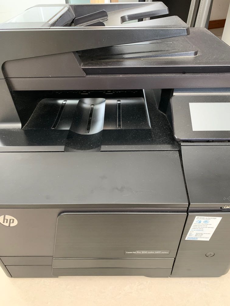 HP Printer LaserJet Pro 200 color MFP can scan, printer function spoilt ...