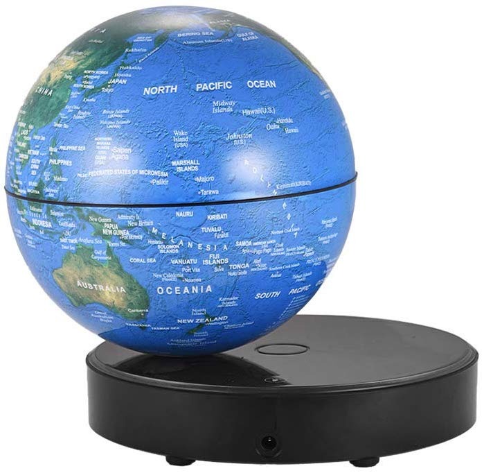 (K1292)Ovieffice Magnetic Levitating World Map Globe with LED Light ...