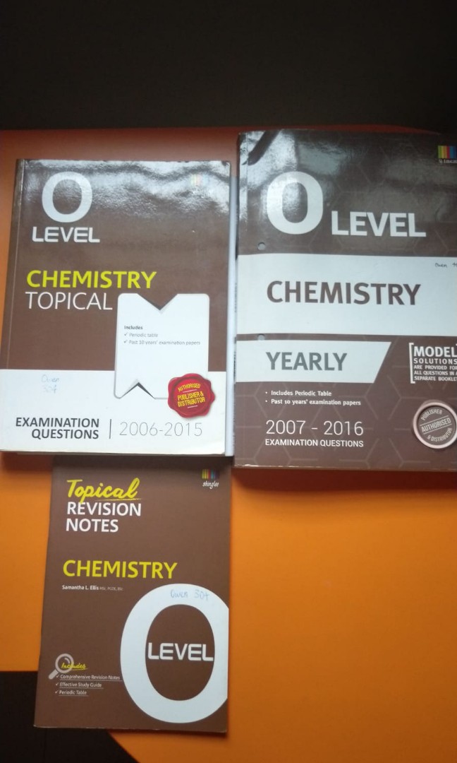 o levels chemistry tys, Hobbies & Toys, Books & Magazines, Assessment ...