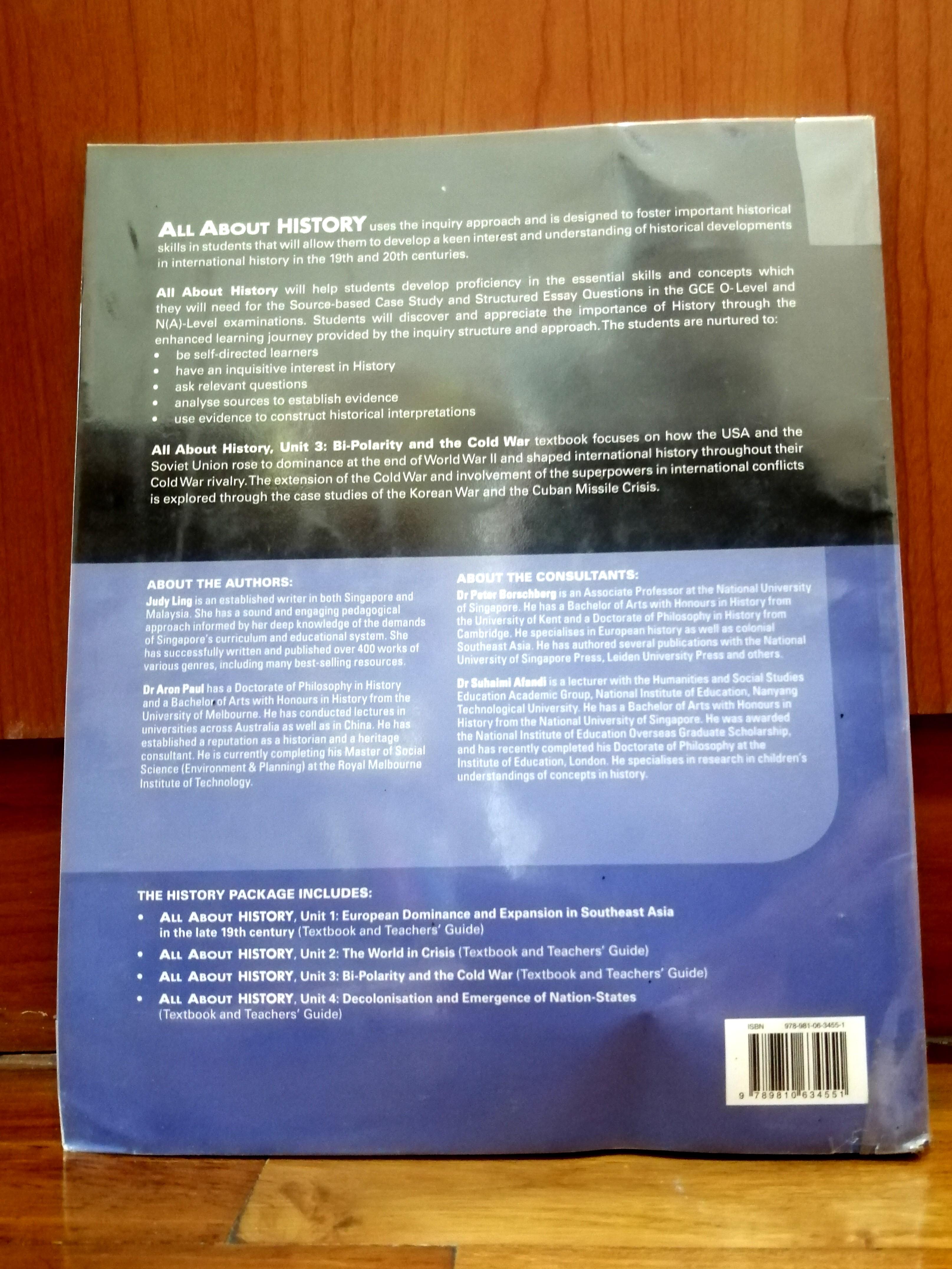 Pearson History Textbook Unit 3: Bipolarity and the cold war, Hobbies ...