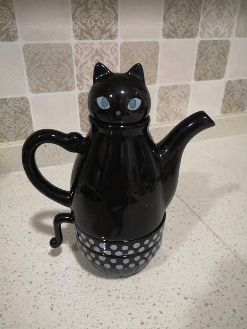 Shinzi Katoh Black Cat Tea Set - Tea for Two, Home Appliances ...