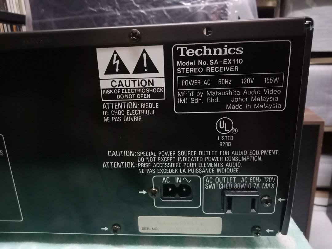 Technics SA-EX110 Stereo Receiver, Audio, Soundbars, Speakers ...
