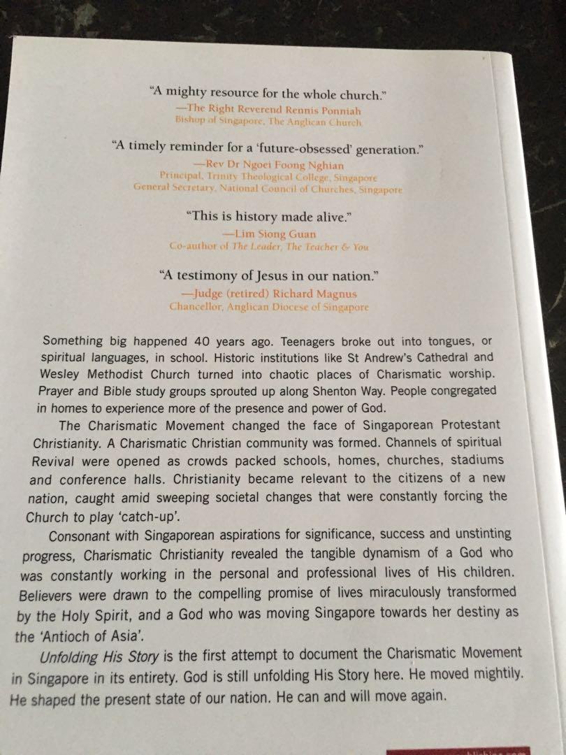 The Story of the Charismatic Movement in Singapore - Unfolding His Story by Georgie Lee and ...