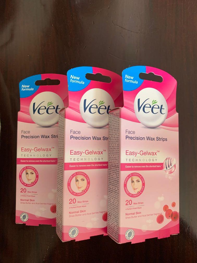 Veet Face Precision Wax Strips, Beauty & Personal Care, Face, Face Care ...