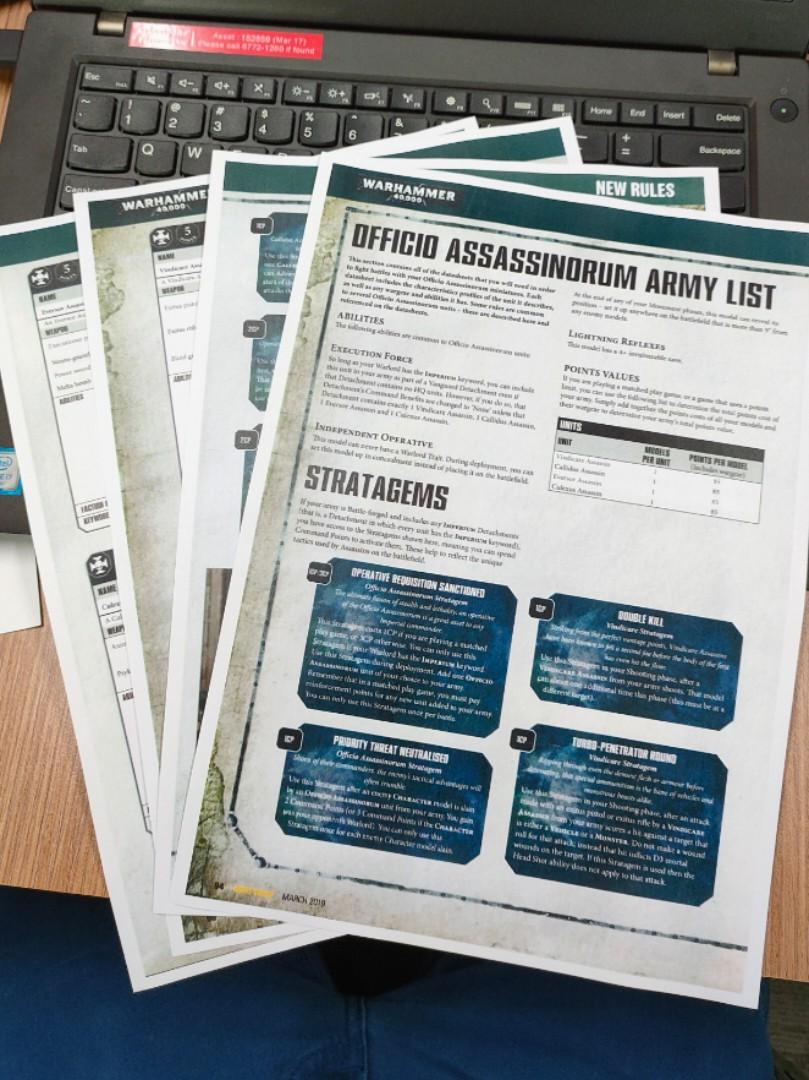 Warhammer 40K Assassinorum Execution Force Assassins x4 + Rules NEW, Hobbies & Toys, Toys ...