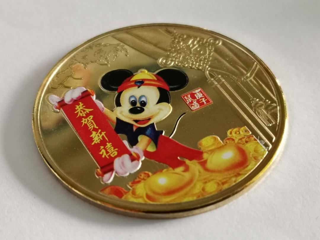 MICKEY MOUSE GOLD COIN, Women's Fashion, Jewelry & Organisers, Precious ...