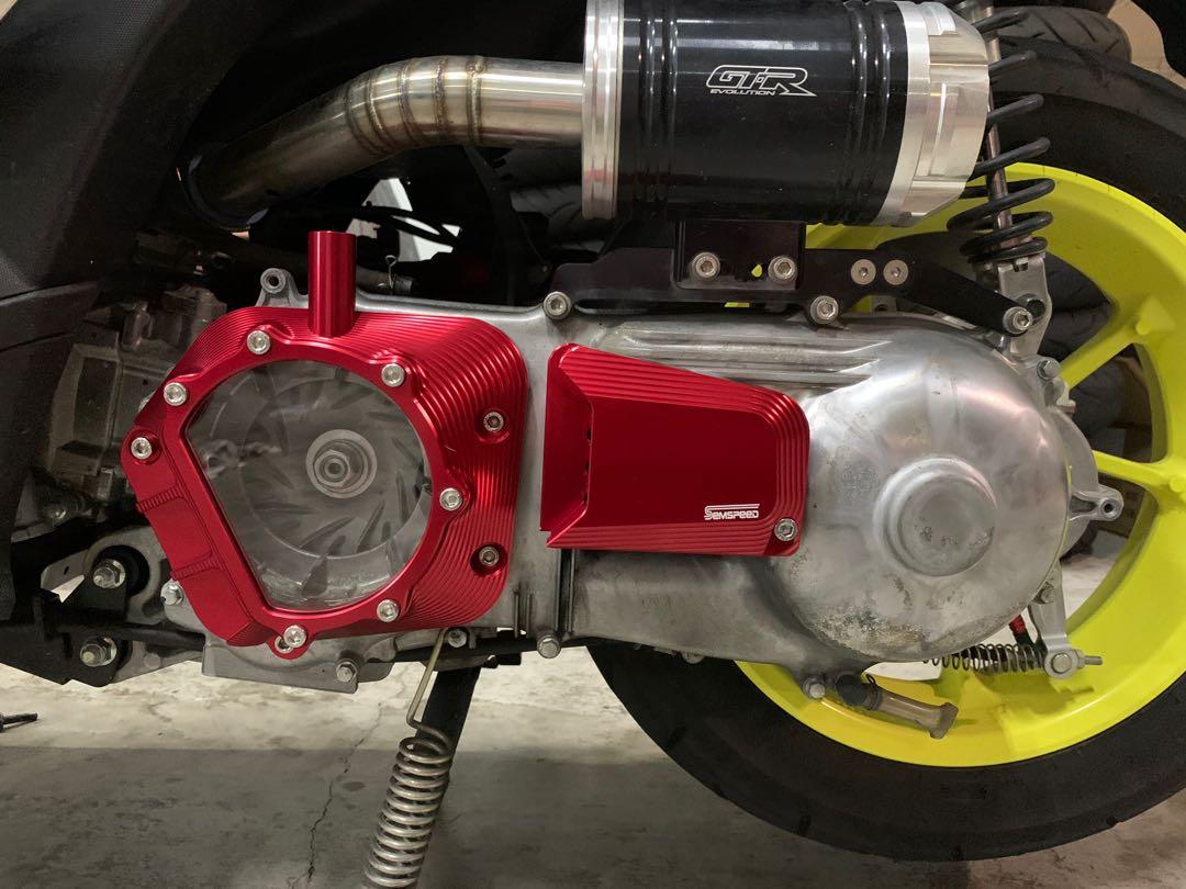 Aerox 155 Semspeed Transparent CVT Cover, Motorcycles, Motorcycle ...