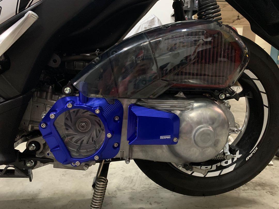 Aerox 155 Semspeed Transparent CVT Cover, Motorcycles, Motorcycle ...