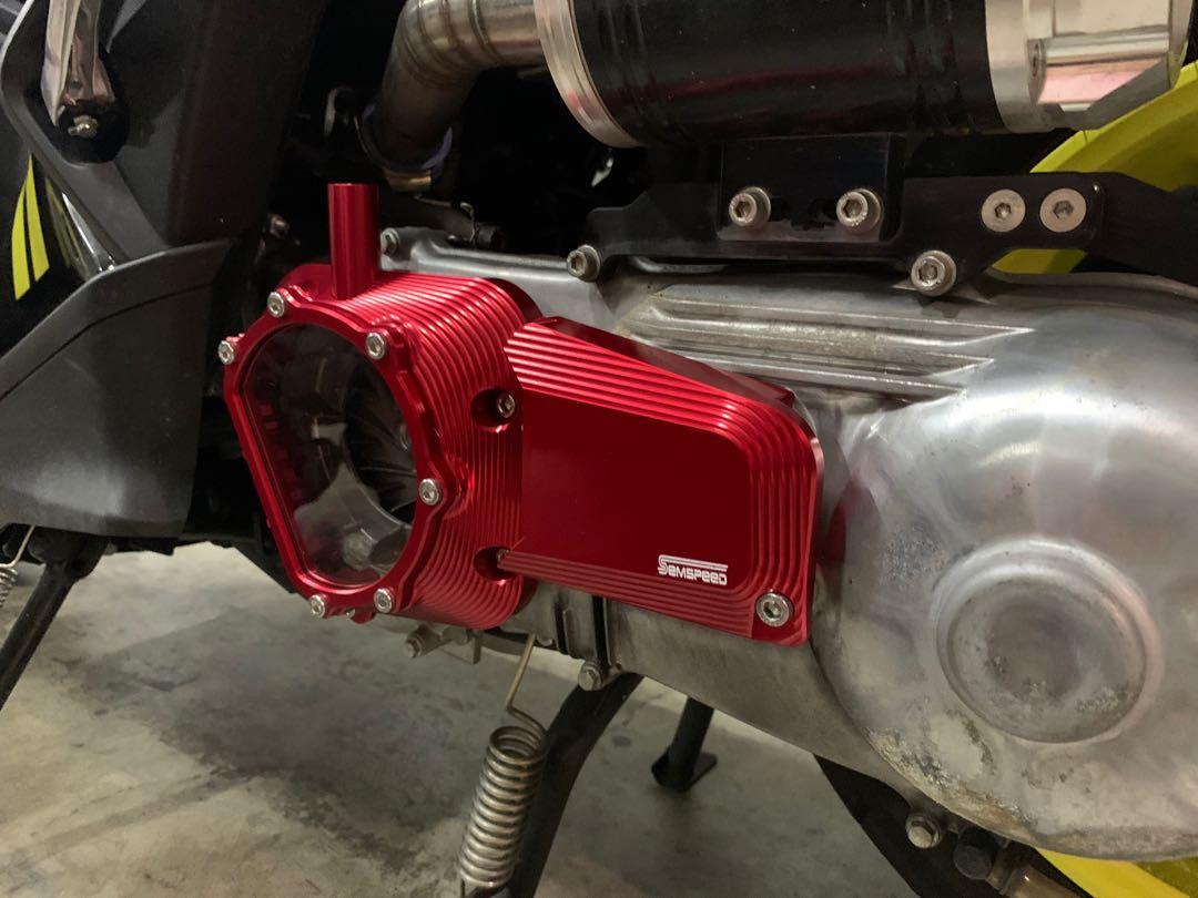Aerox 155 Semspeed Transparent CVT Cover, Motorcycles, Motorcycle ...
