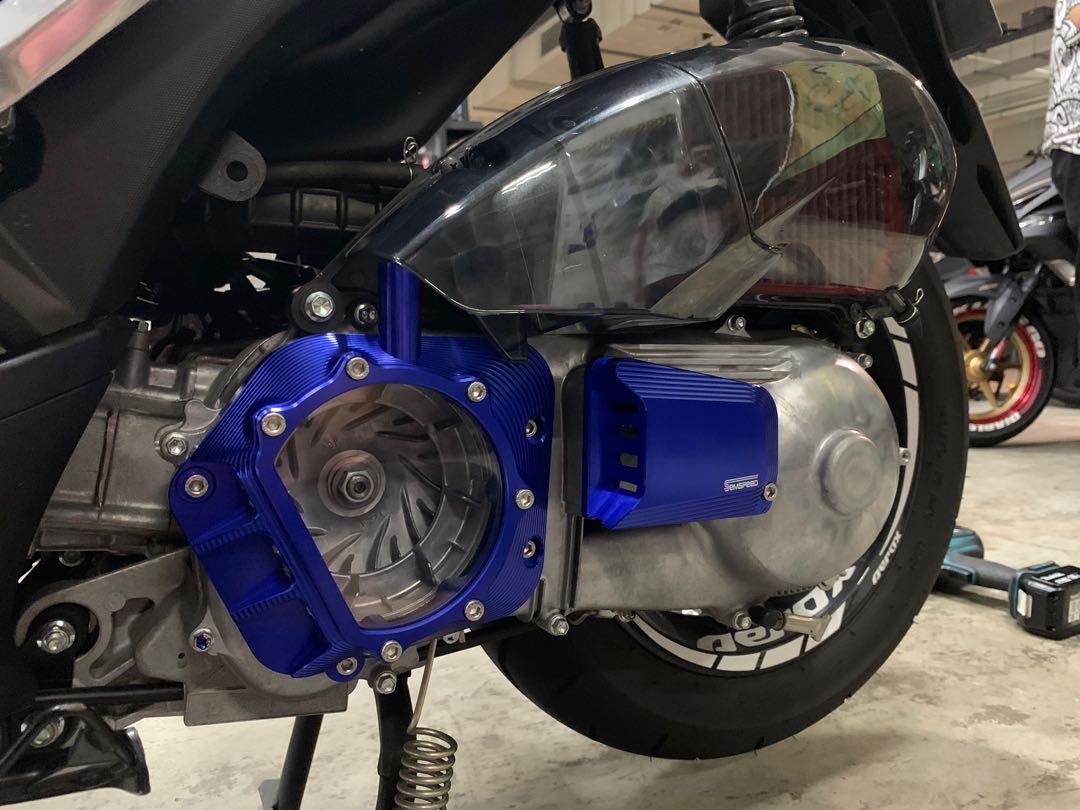 Aerox 155 Semspeed Transparent CVT Cover, Motorcycles, Motorcycle ...