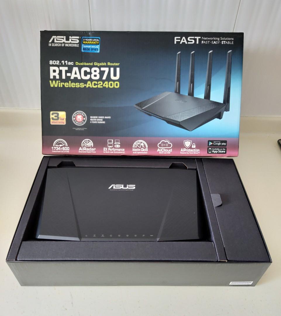 Asus RT-AC87U WiFi Router, Computers & Tech, Parts & Accessories ...