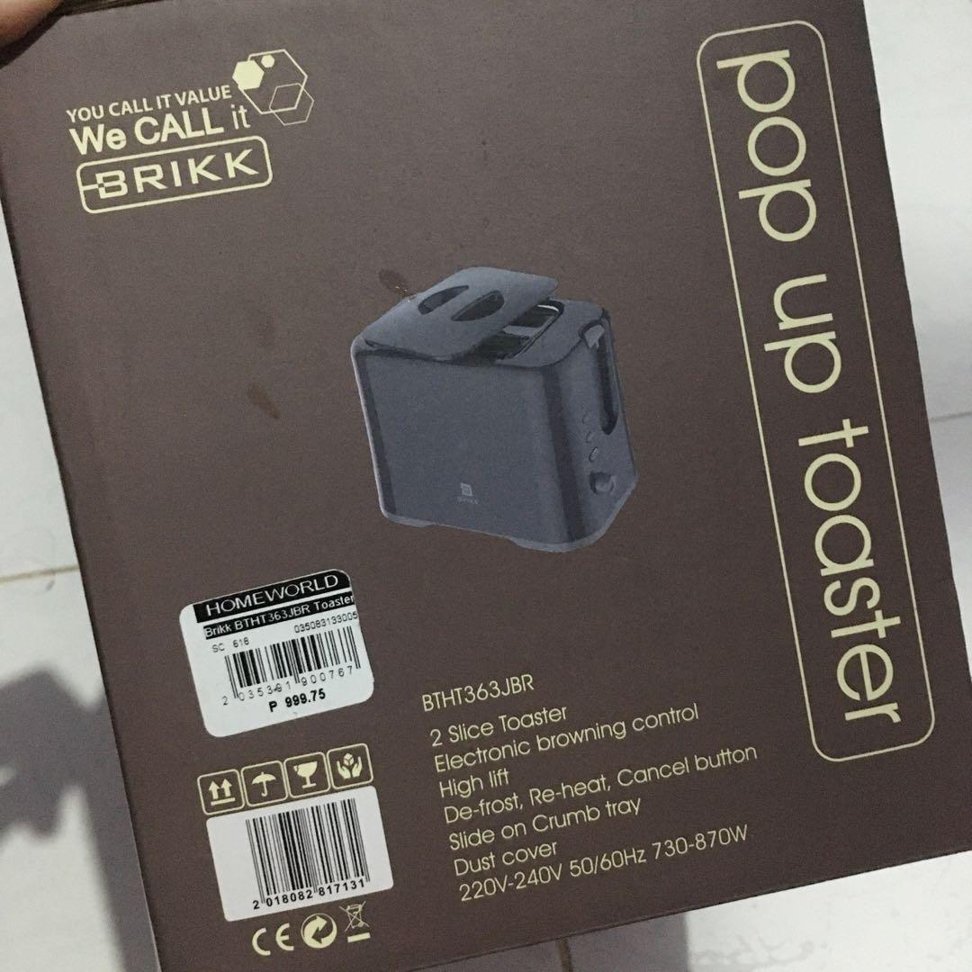 Brikk Pop Up Toaster, Furniture & Home Living, Kitchenware & Tableware ...
