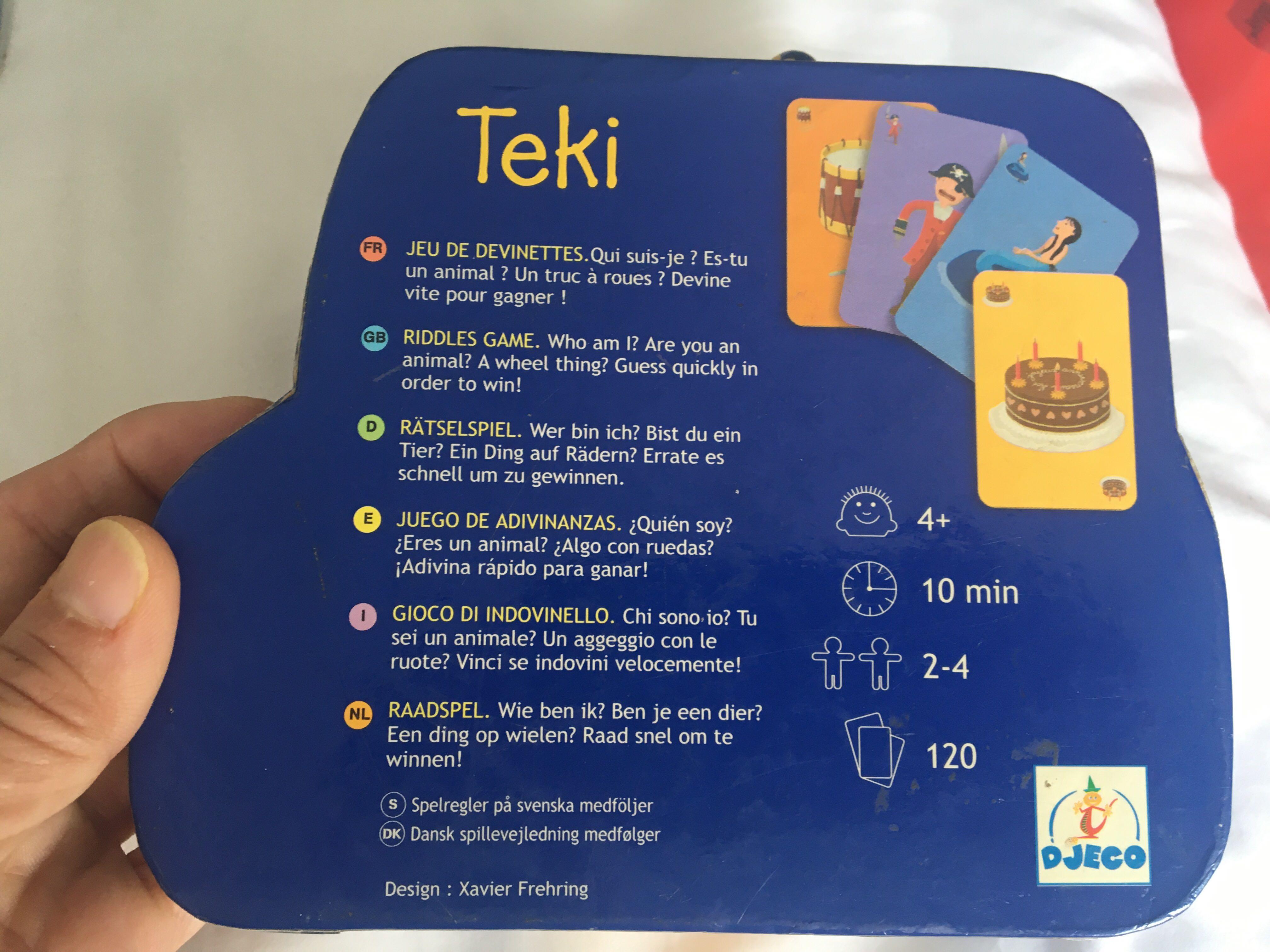 Djeco Teki Card game Guessing game for travel/ road trip, Hobbies ...