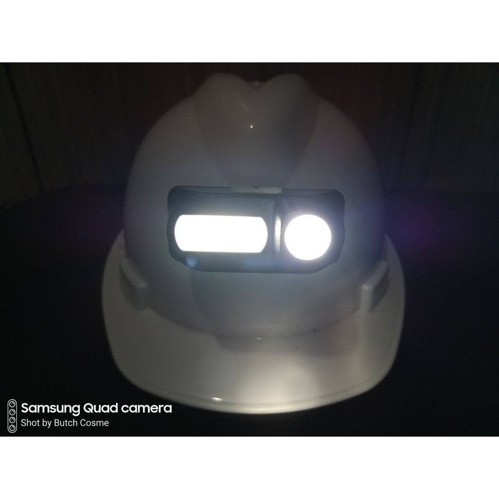 Double Led Lamp Work Light Head Lamp Hard Hat Construction Helmet with ...