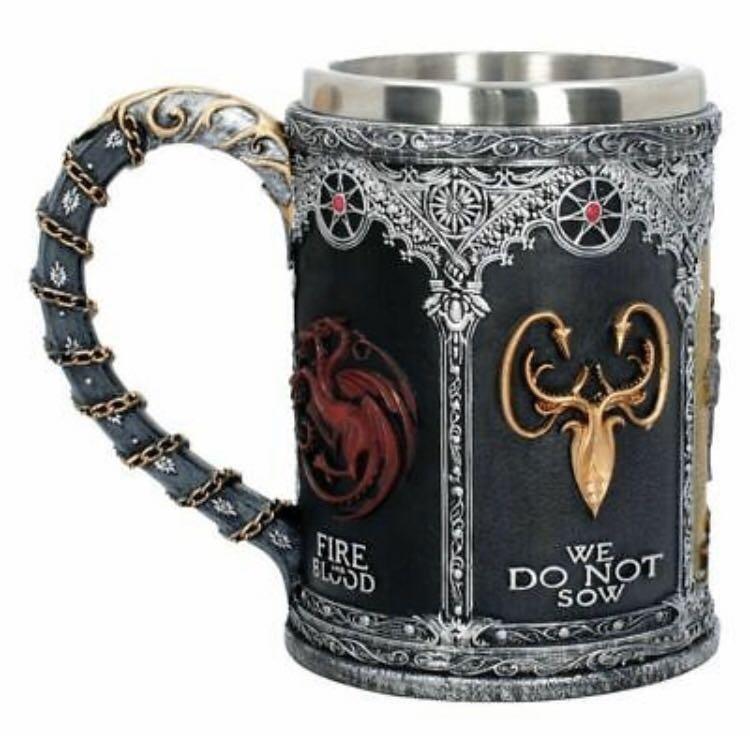 Game of thrones mug goblet cup stainless steel 3D resin beer coffee cup ...