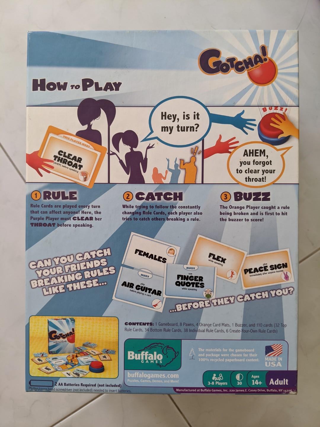 Gotcha! Party game, Hobbies & Toys, Toys & Games on Carousell