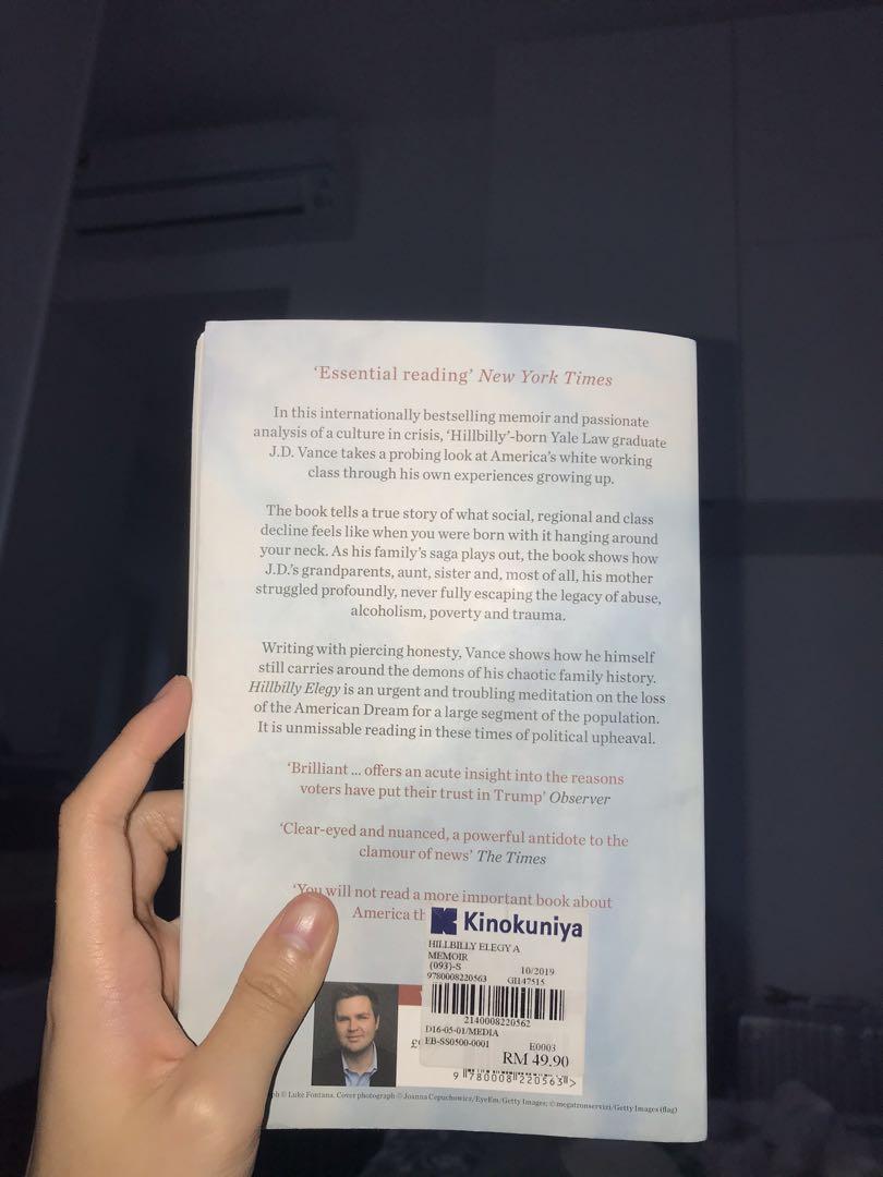 Hillbilly Elegy by JD Vance, Hobbies & Toys, Books & Magazines ...