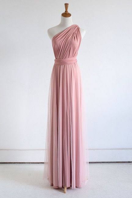 Infinity Dress with Tulle (Blush Pink), Women's Fashion, Dresses & Sets ...