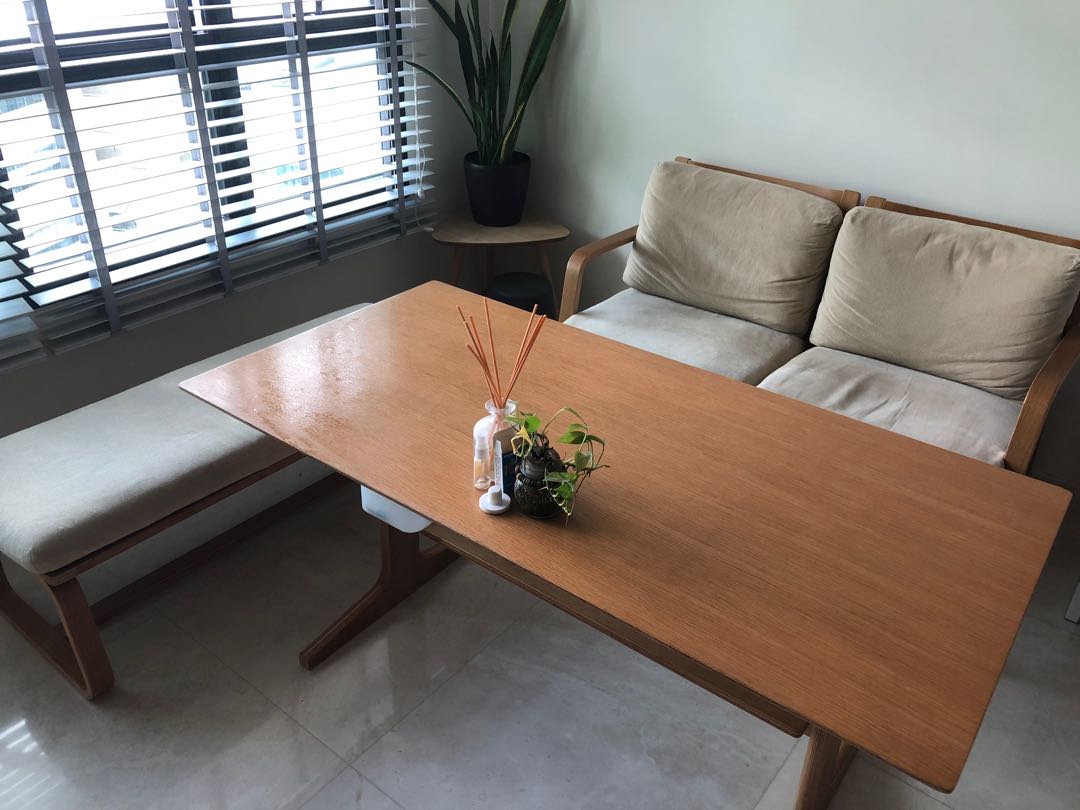 Muji Living Table Set, Furniture, Tables & Chairs on Carousell