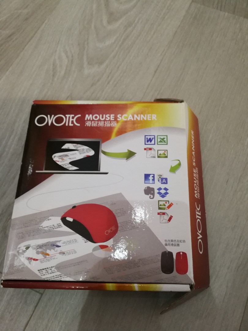 Ovotec mouse scanner 滑鼠掃描器, 電腦＆科技, 打印機及影印機 - Carousell