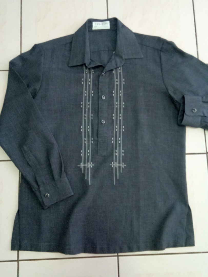 Polo Barong, Men's Fashion, Tops & Sets, Formal Shirts on Carousell