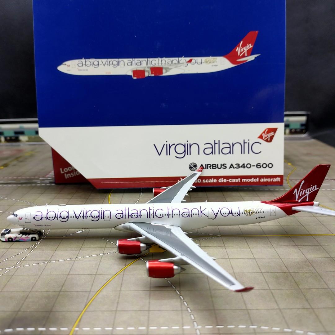 *RARE* 1:400 A340 600 Virgin Atlantic( A Big Virgin Atlantic Thank you ...