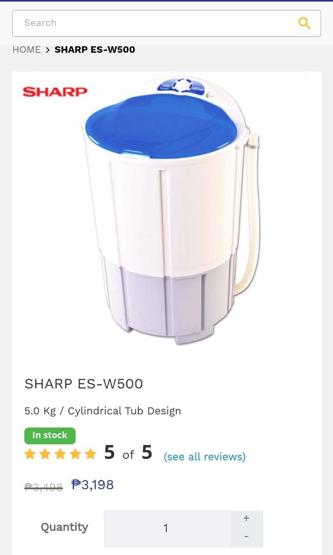 Sharp washing machine single tub, TV & Home Appliances, Washing ...