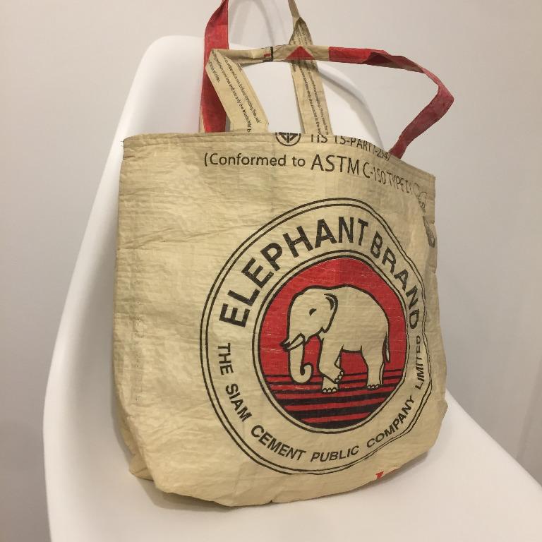 Vietnamese Upcycled Concrete Tote Bags Elephant, Women's Fashion, Bags ...