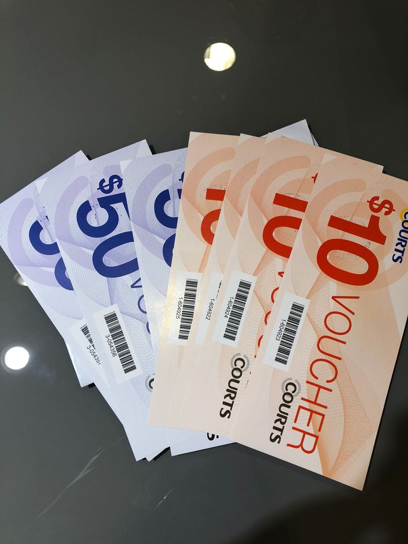 Courts Cash Vouchers, Tickets & Vouchers, Vouchers on Carousell