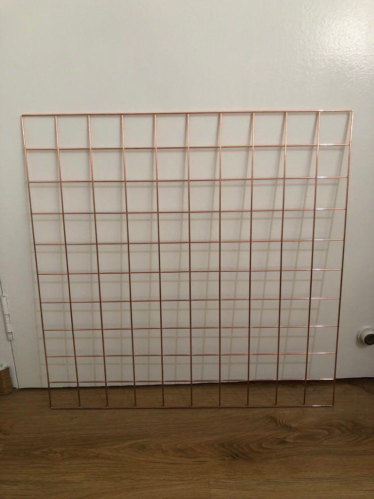 Wall Grid Wire Mesh in Rose Gold, Furniture & Home Living, Home Decor ...