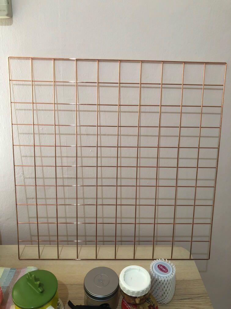 Wall Grid Wire Mesh in Rose Gold, Furniture & Home Living, Home Decor ...