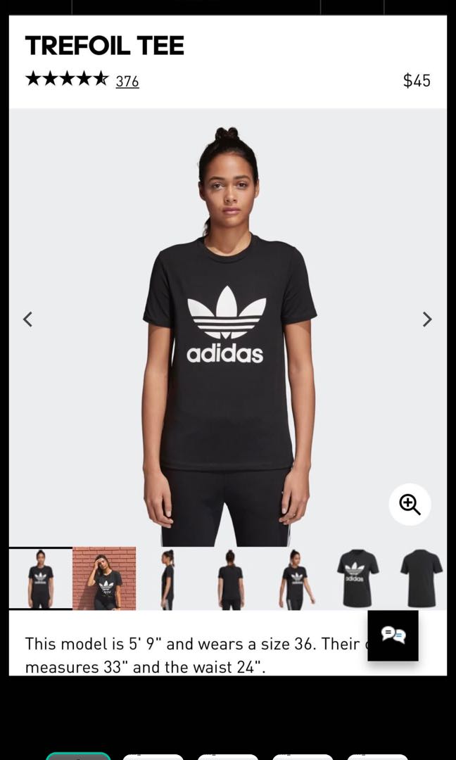 Adidas Trefoil Tee, Women's Fashion, Tops, Shirts on Carousell
