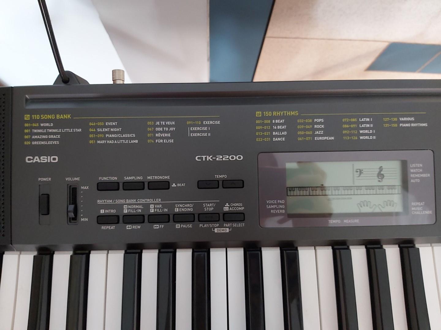 Casio Electronic Keyboard CTK-2200, Hobbies & Toys, Music & Media ...